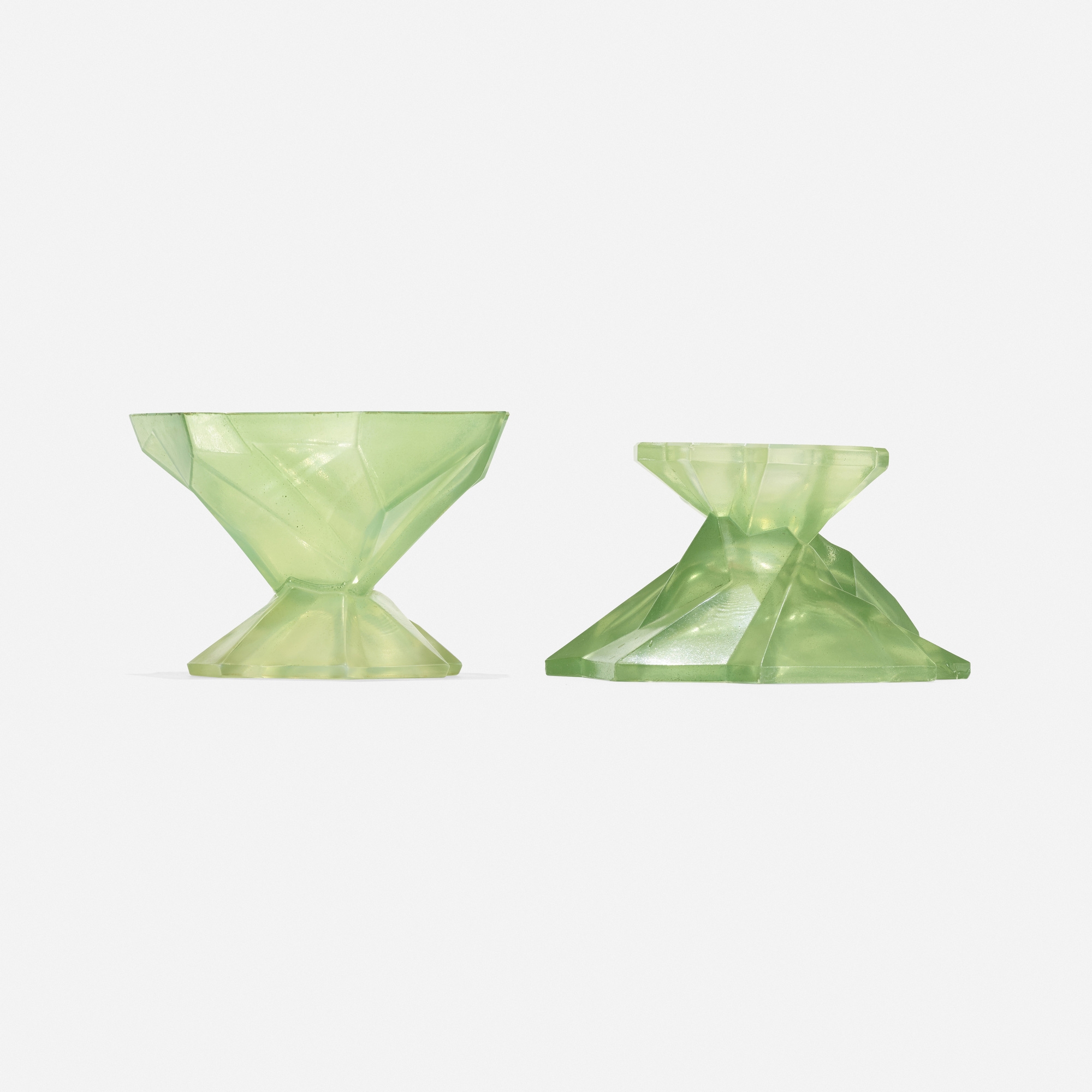Reuben Haley | Ruba Rombic Candlestick, model 805 and footed bowl ...