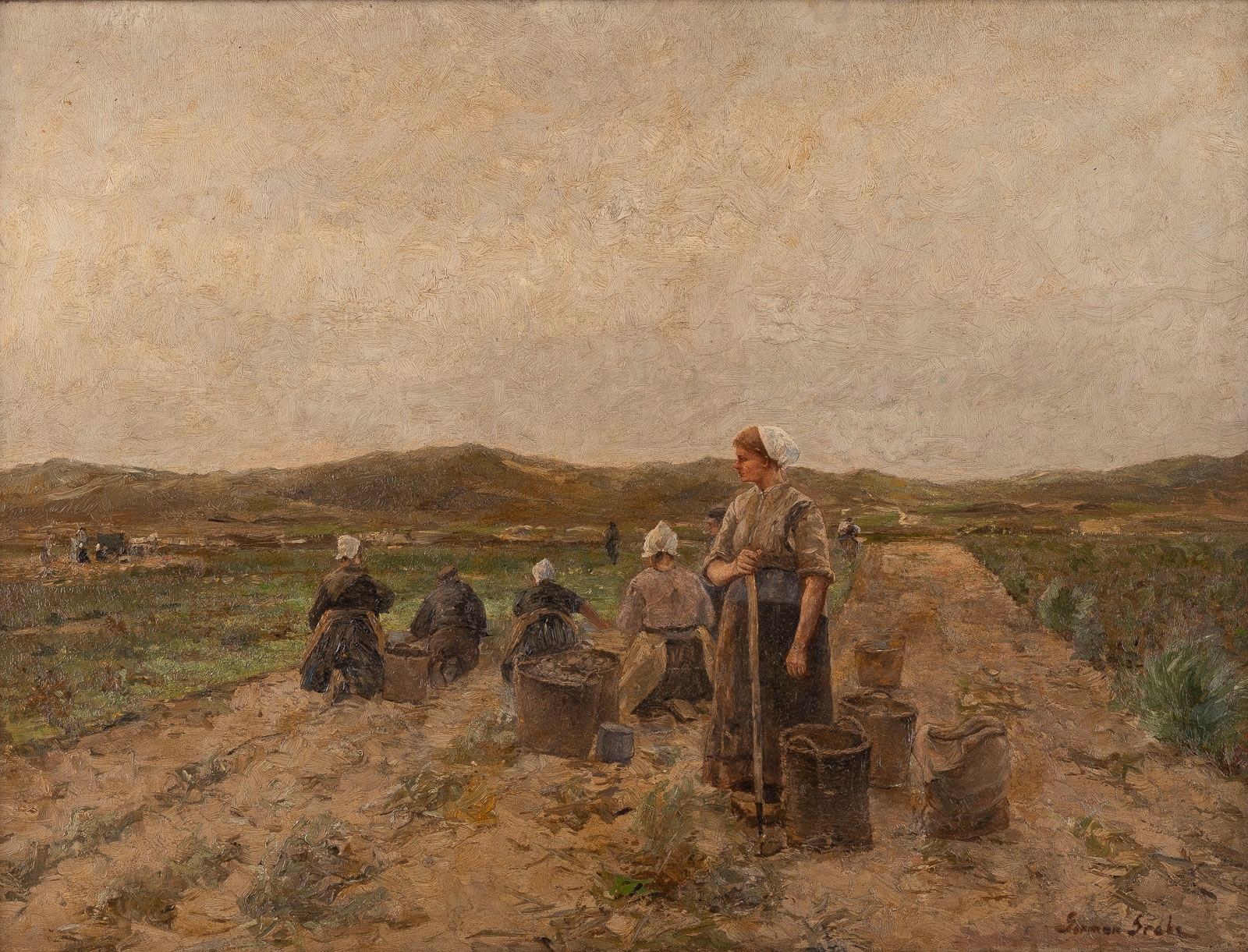 German Grobe | On the potato field | MutualArt