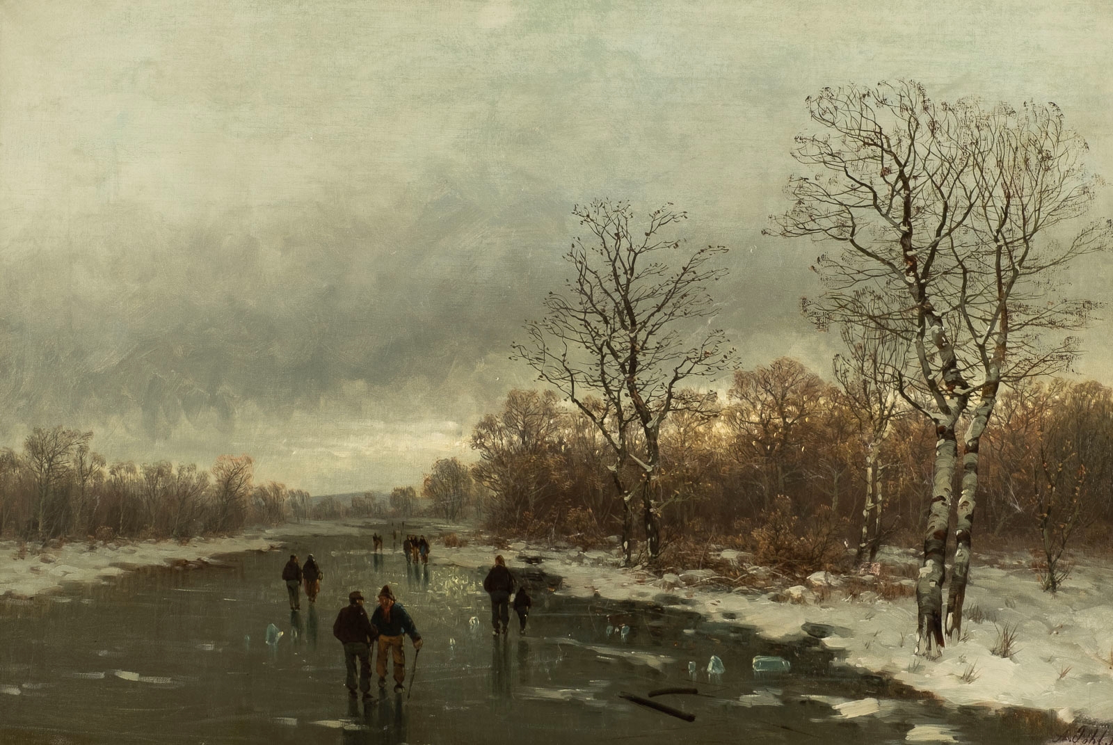 A. Pohl | Winter landscape (1879) | MutualArt