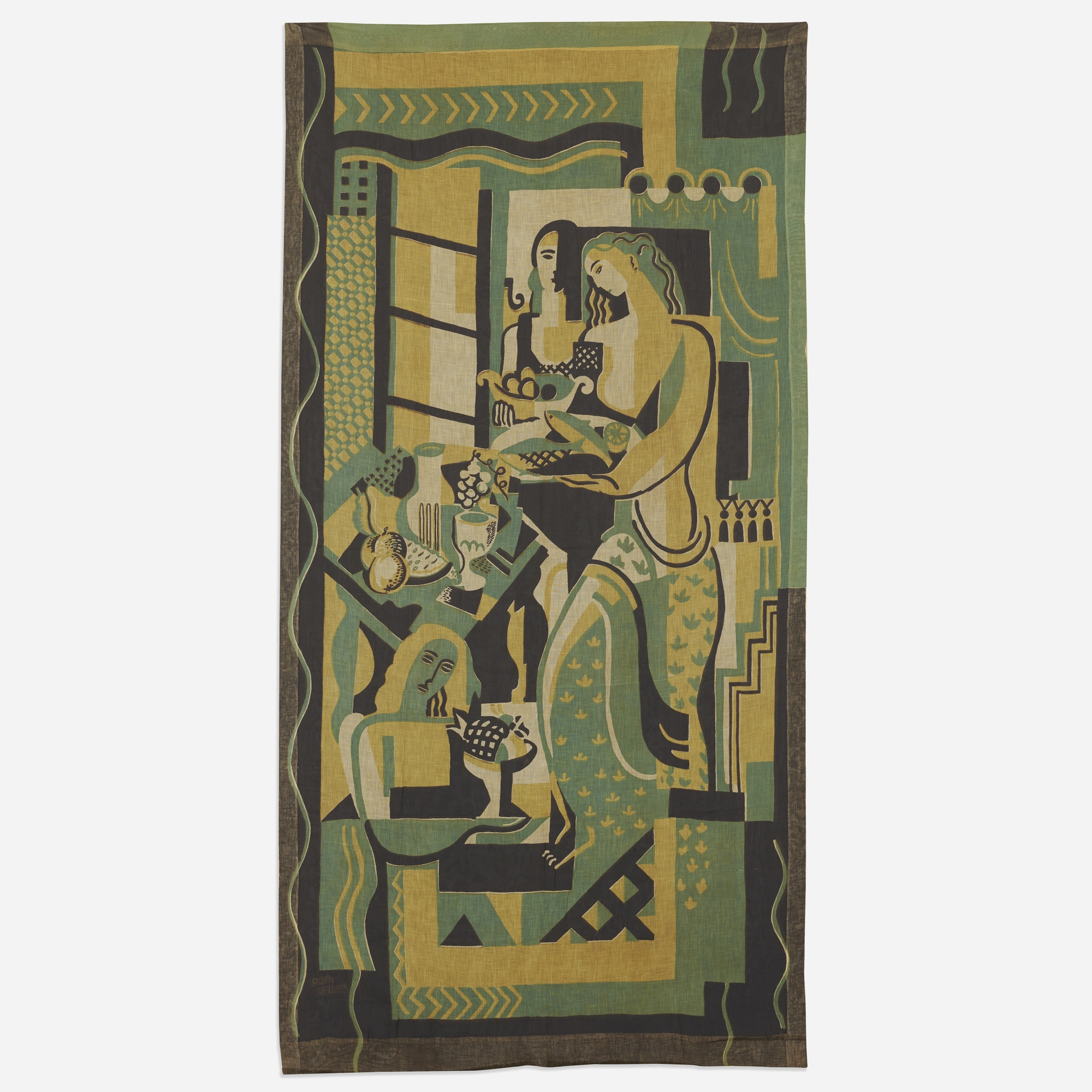 Ruth Reeves | Figures With Still Life tapestry | MutualArt