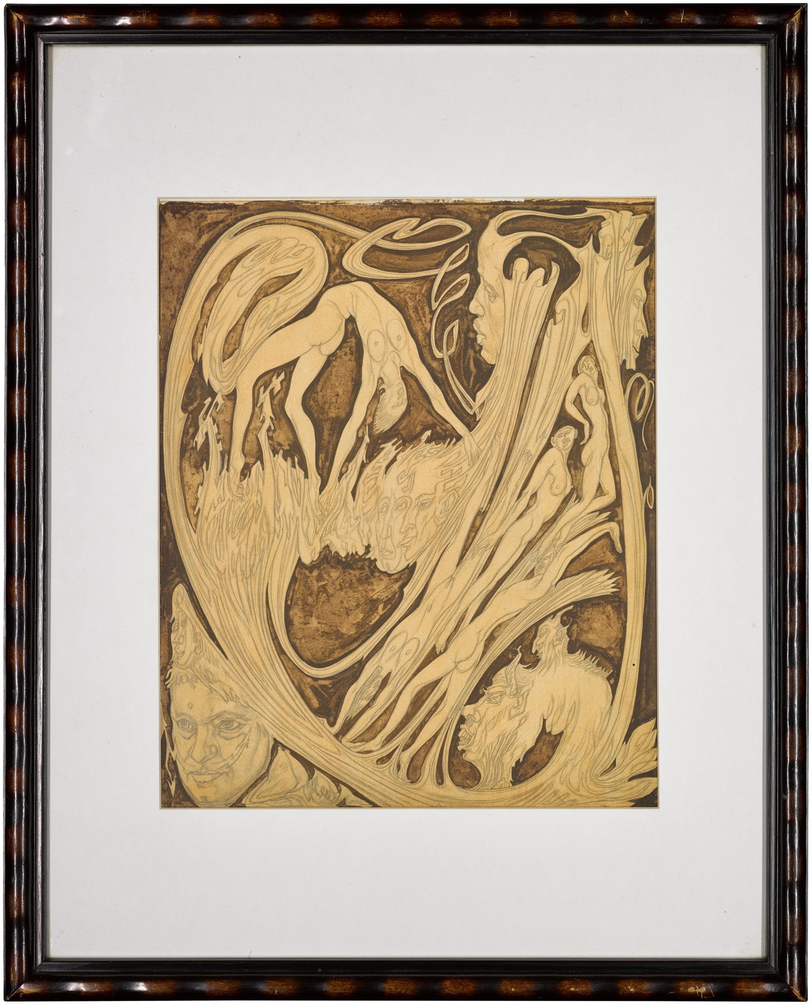 Austin Osman Spare | Self-Portrait with Figures (Circa 1937) | MutualArt