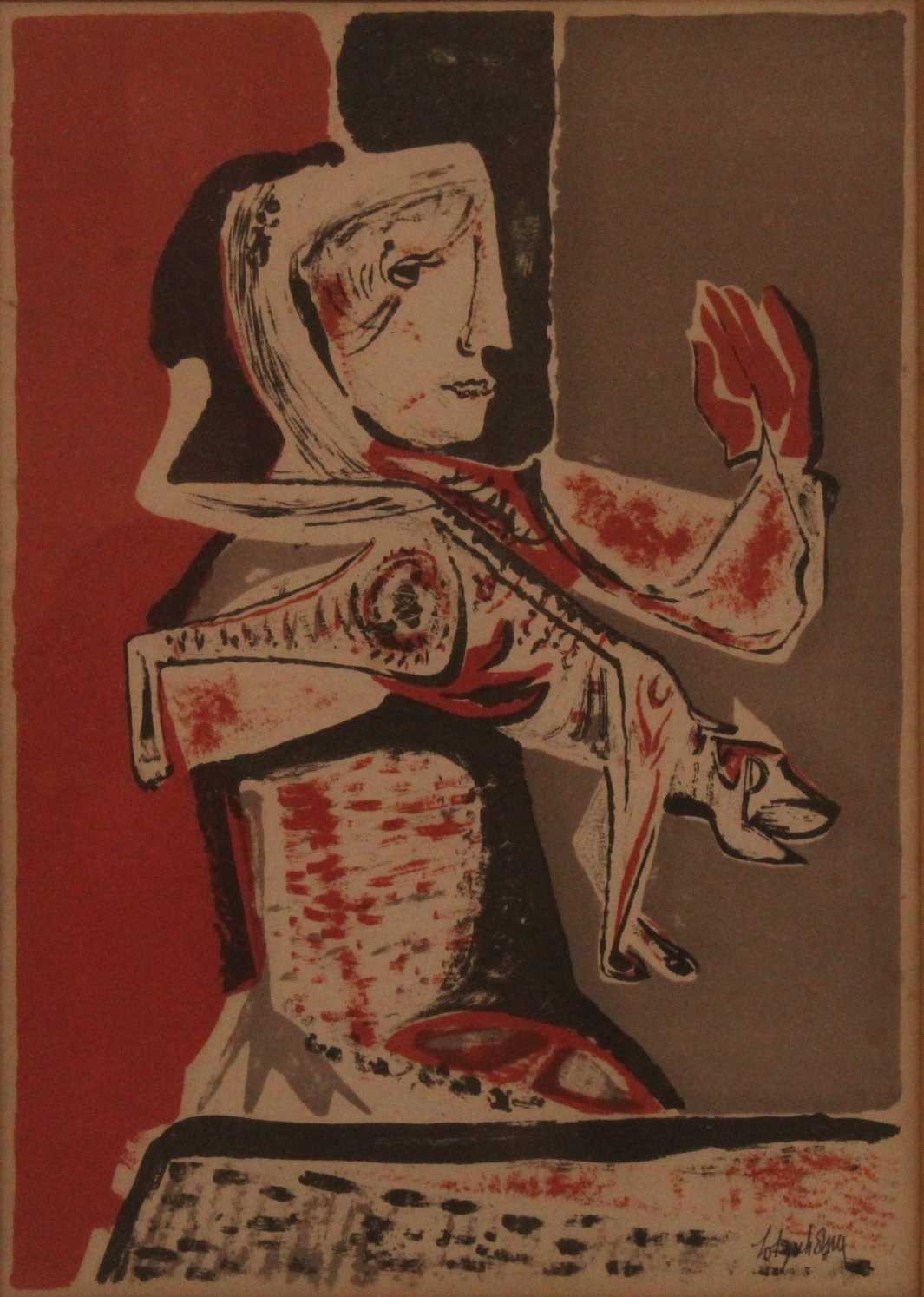 Robert Colquhoun | Woman and Cat (1951) | MutualArt