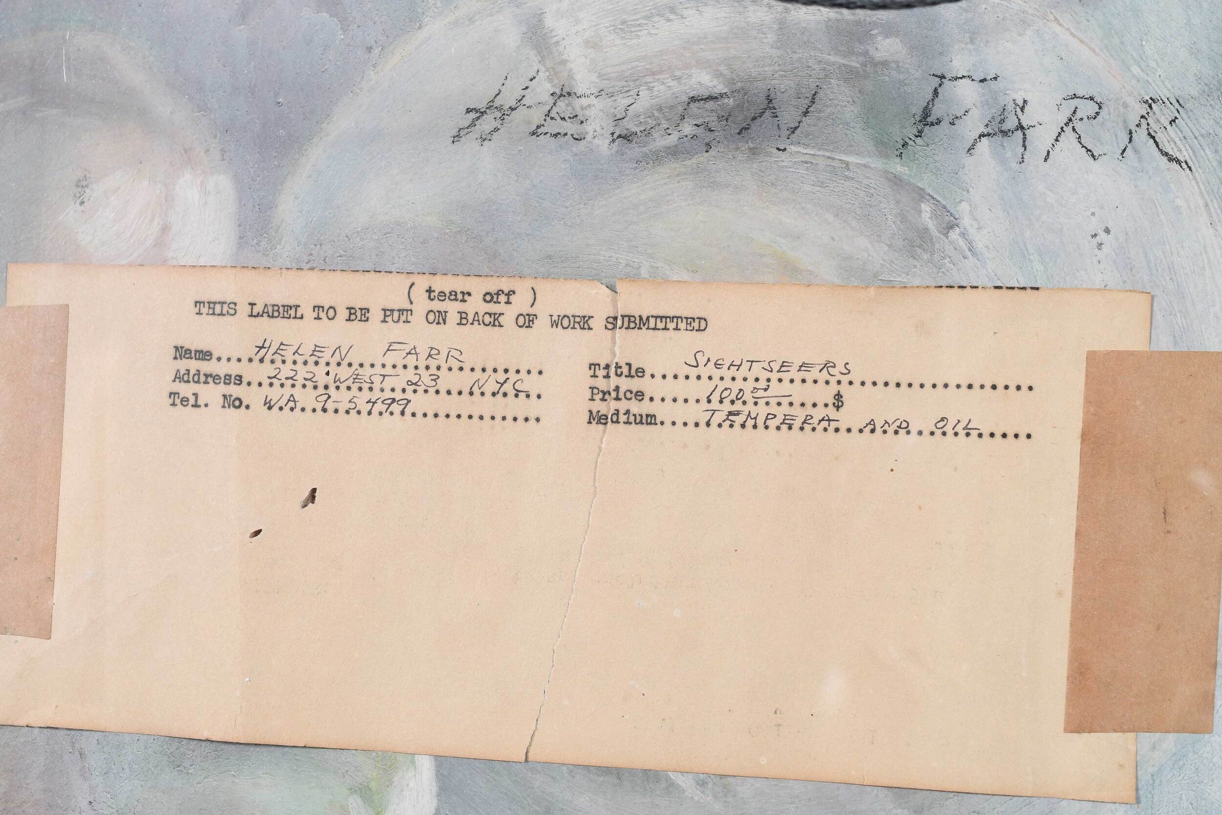 Helen Farr Sloan | Sightseers (1947) | MutualArt