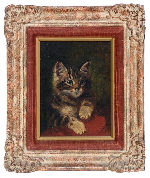 John Wilson Hepple | Portrait of a tabby kitten (1908) | MutualArt