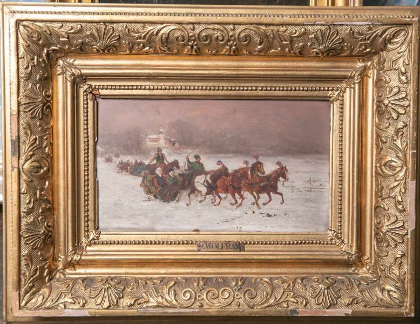 Joseph Wolfram | Schlittenfahrt in Podolien | MutualArt