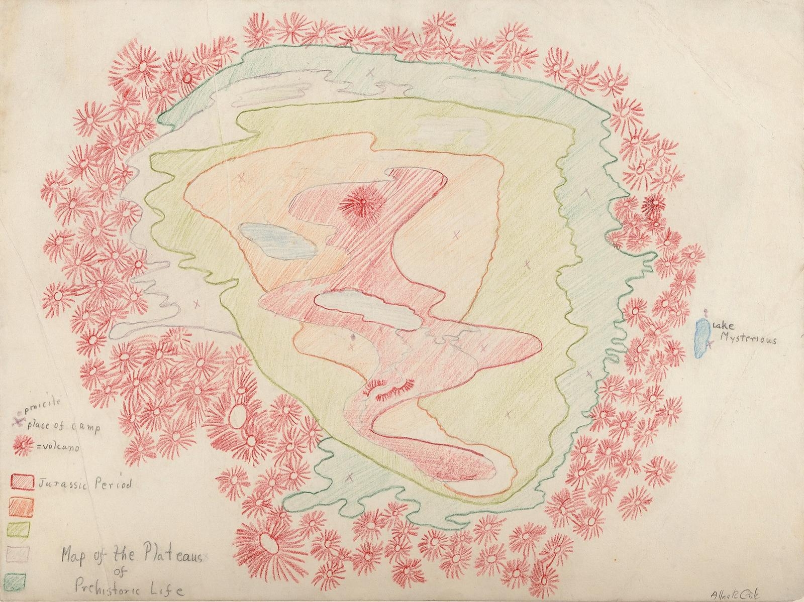 Allan Rohan Crite | Map of the Plateaus of Prehistoric Life (1990 ...
