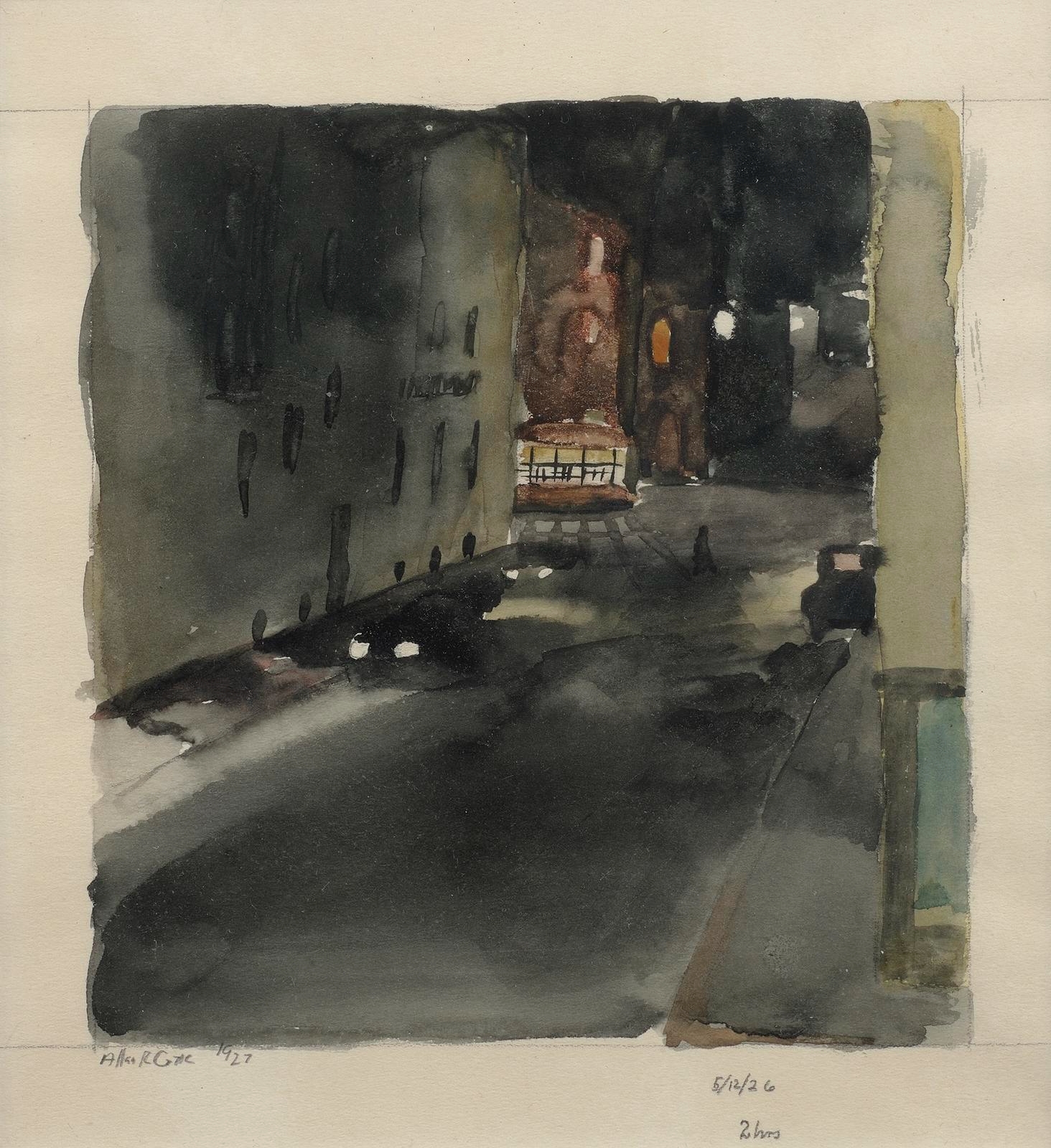 Allan Rohan Crite | Night Scene from My Window (1927) | MutualArt