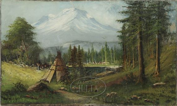 Joseph John Englehart | THE INDIAN ENCAMPMENT | MutualArt
