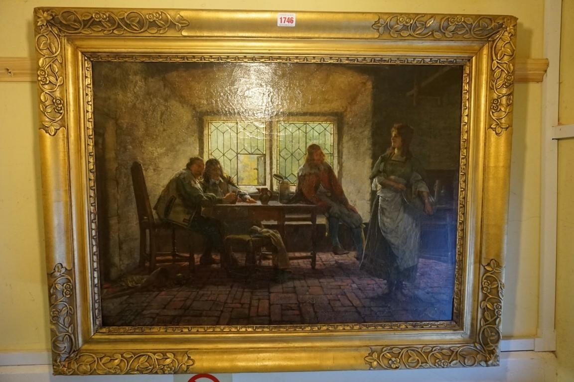 Edgar Bundy | Cavaliers in a tavern | MutualArt