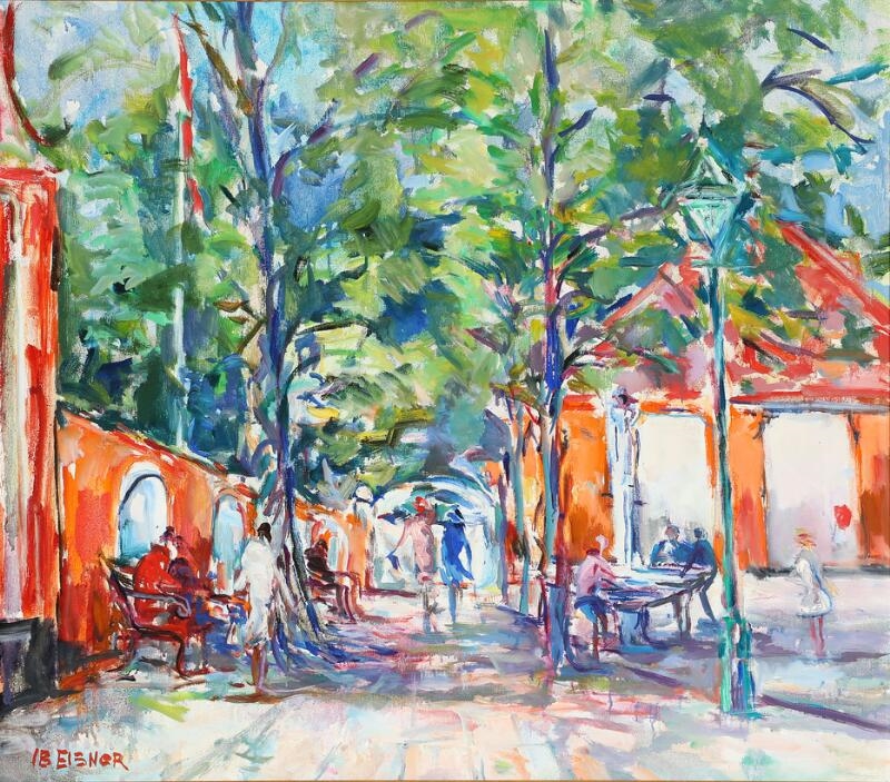 Ib Eisner | Sommerdag ved indgangen til Haveselskabets Have ...