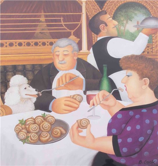 Beryl Cook | Dining In Paris | MutualArt