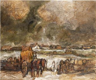 Sheila Fell | POTATO PICKING AT AIGLE GHYLL, I (1961) | MutualArt