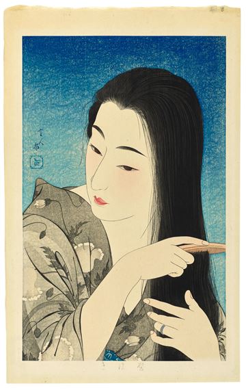 Torii Kotondo | Kamisuki (Combing the Hair) (1933) | MutualArt