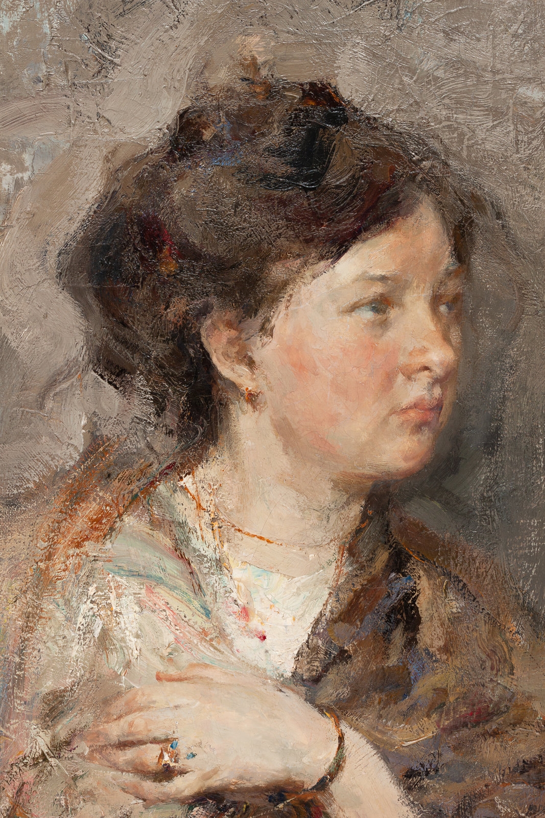 Nicolai Fechin | Study of a Woman (Portrait of Elena Konstantinovna ...