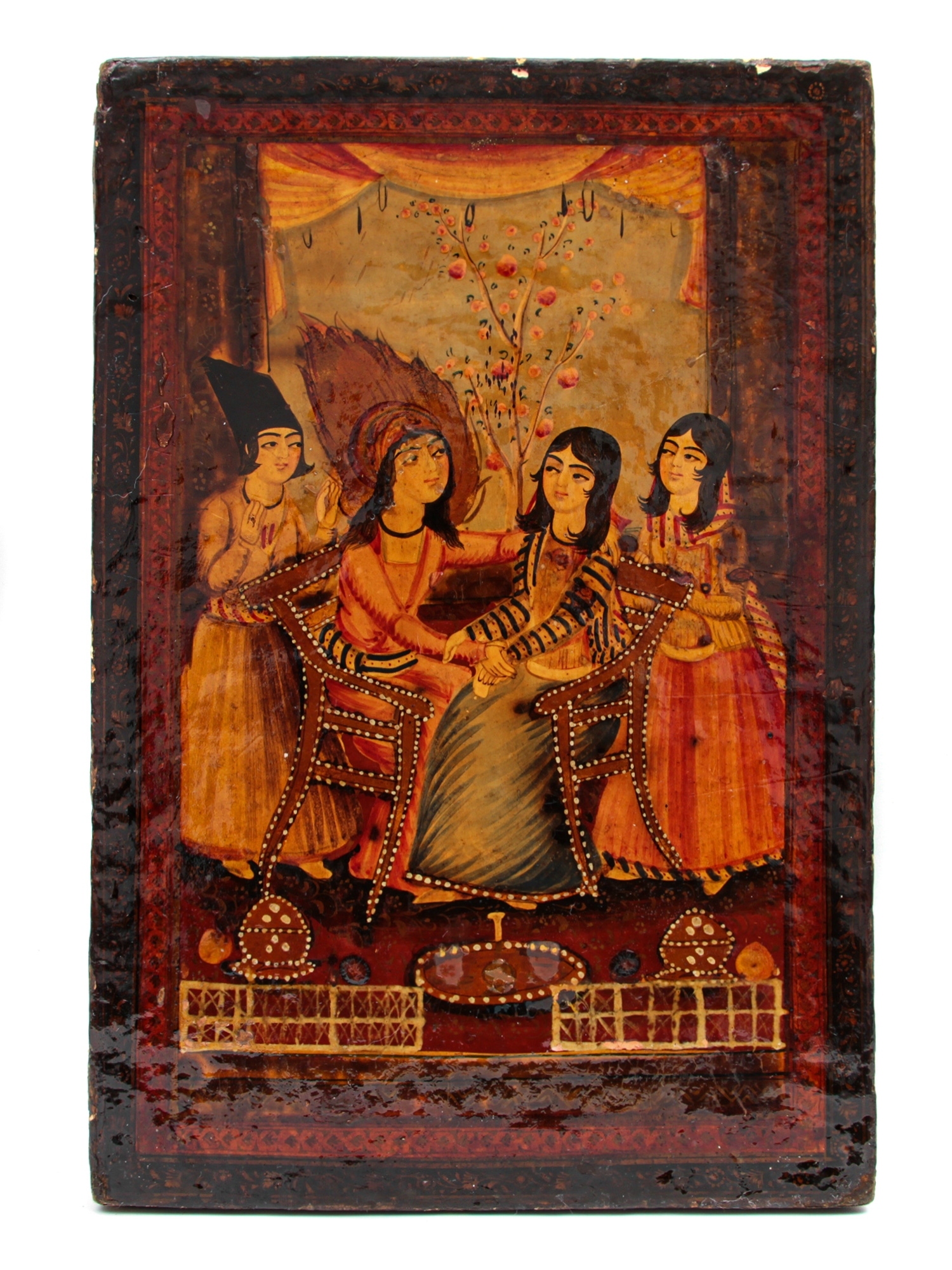 Persian School, 19th Century | A PERSIAN PAPER MACHE MINIATURE QAJAR ...