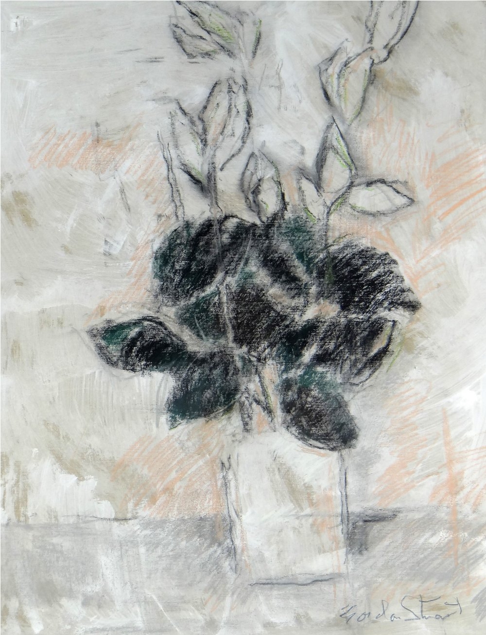 Gordon Stuart | Still life of cut flowers in a glass vase | MutualArt