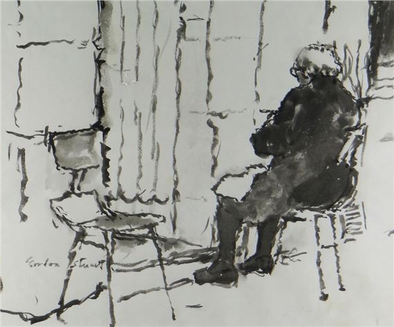 Gordon Stuart | Seated figure in a chair | MutualArt