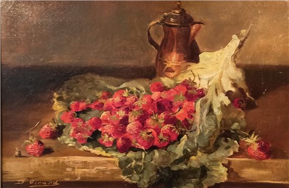 Daniel Girard | Still life with strawberries | MutualArt
