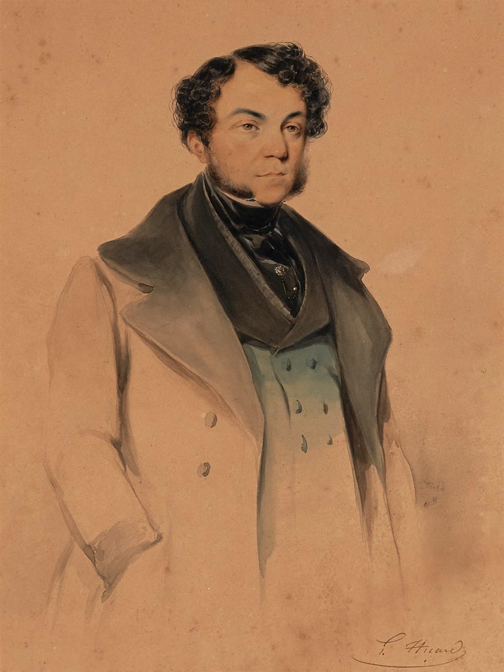 Louis Huard | Portrait of a Gentleman (Circa 1840) | MutualArt