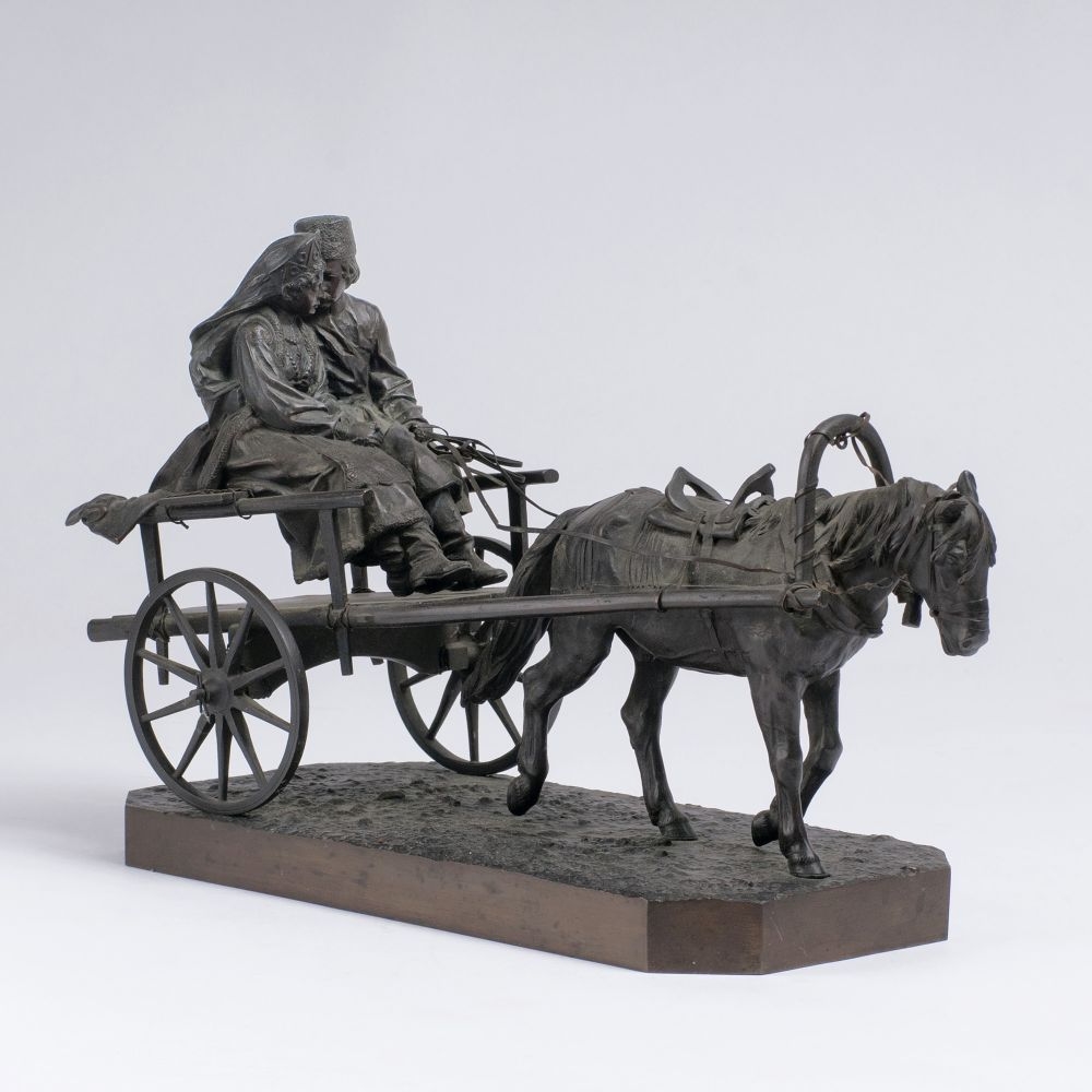 Albert Moritz Wolf | COSSACK LOVERS ON A CARRIAGE | MutualArt
