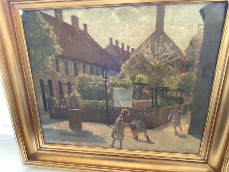 Eiler Sørensen | Children playing in a court yard | MutualArt