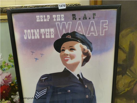 Abram Games | A RAF recruitment poster Help RAF, join the WAAF | MutualArt