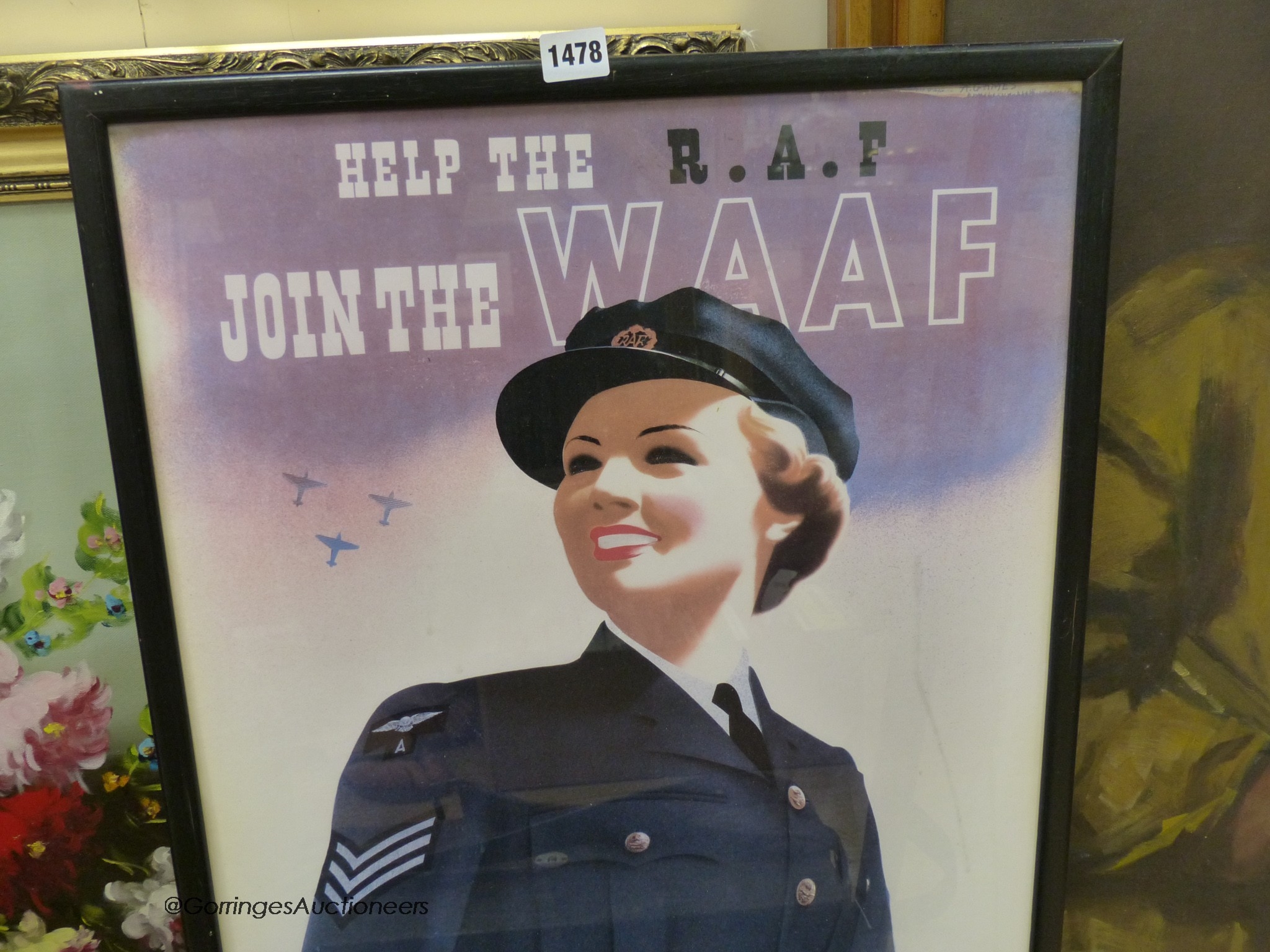Abram Games | A RAF recruitment poster Help RAF, join the WAAF | MutualArt