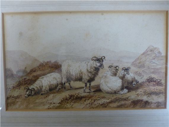 Thomas Griffiths Wainewright | Sheep in landscapes | MutualArt