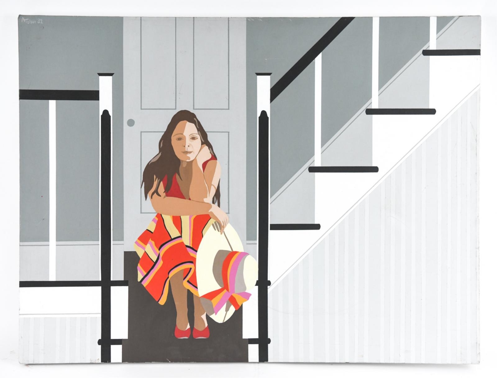 A. Tolson | WOMAN ON STAIRCASE (1982) | MutualArt
