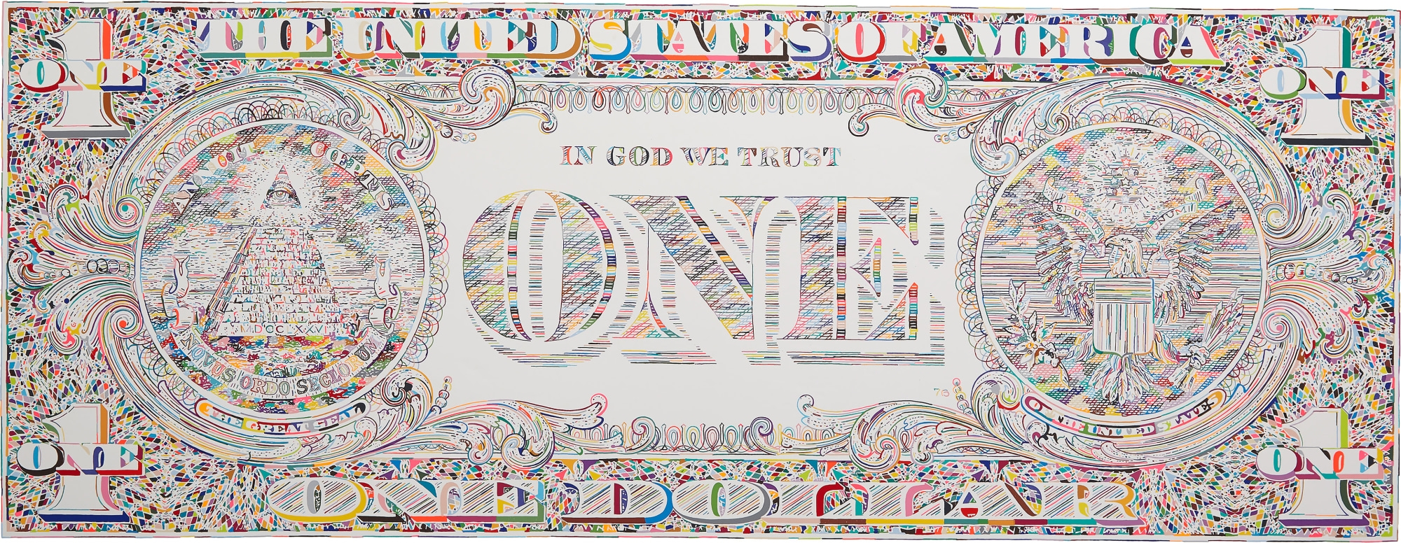 Back Of One Dollar Bill Clip Art