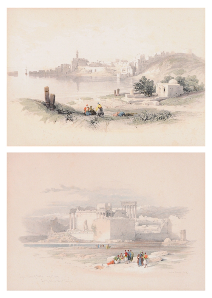 David Roberts | Pair: Jerusalem and Isle of Graia Gulf of Akabah Arabia ...