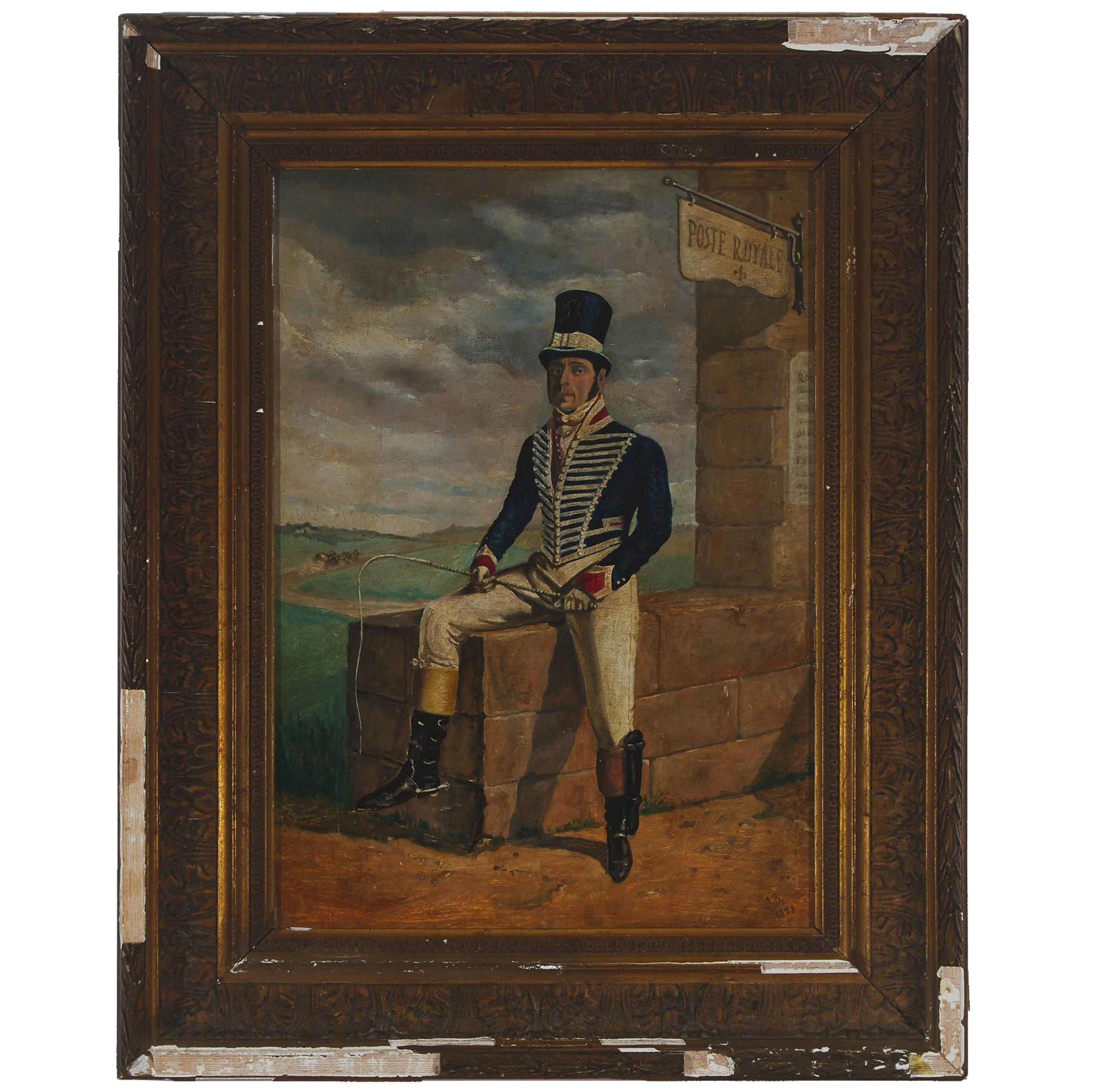 French School, 19th Century | COACHMAN RESTING AT THE POSTE ROYALE ...