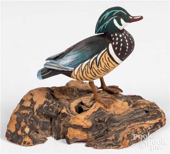 William Reinbold | miniature carved and painted wood duck decoy | MutualArt
