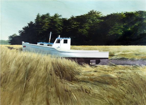 Thomas Crotty | BOAT IN FIELD | MutualArt