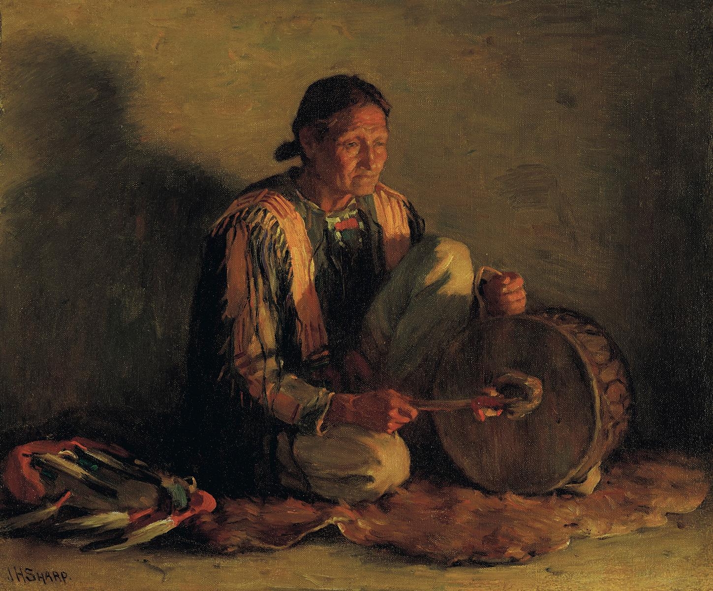 Joseph Henry Sharp | The War Chief | MutualArt