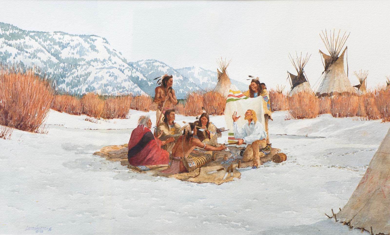 David Halbach | Chippewa Trading Up the Big Red | MutualArt