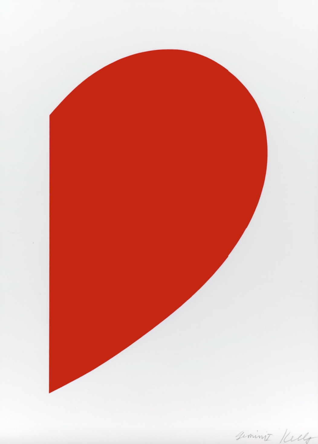 Ellsworth Kelly | RED CURVE (2013) | MutualArt