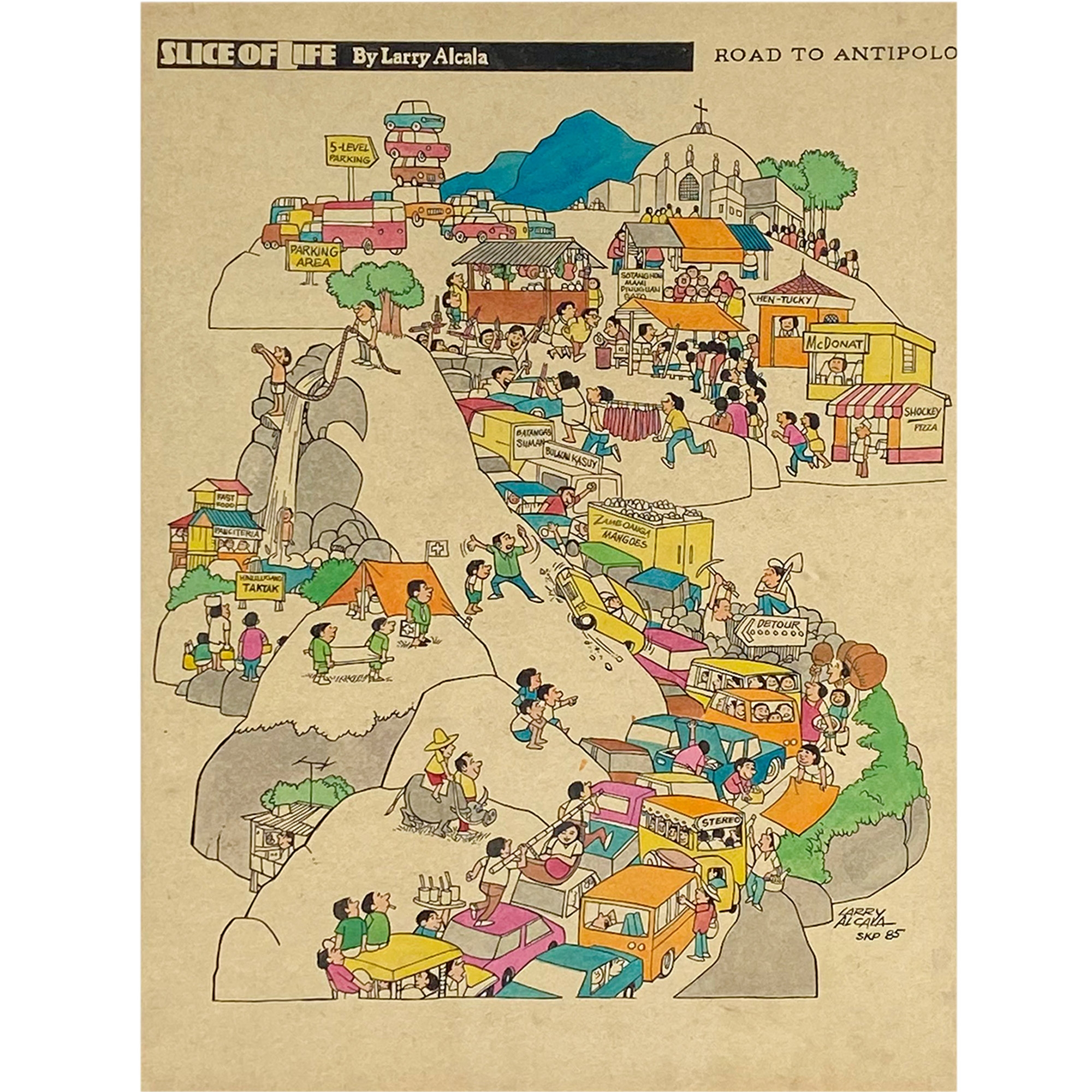 Larry Alcala | At the Kapihan (Manila Hotel) (Slice of life) (1985 ...