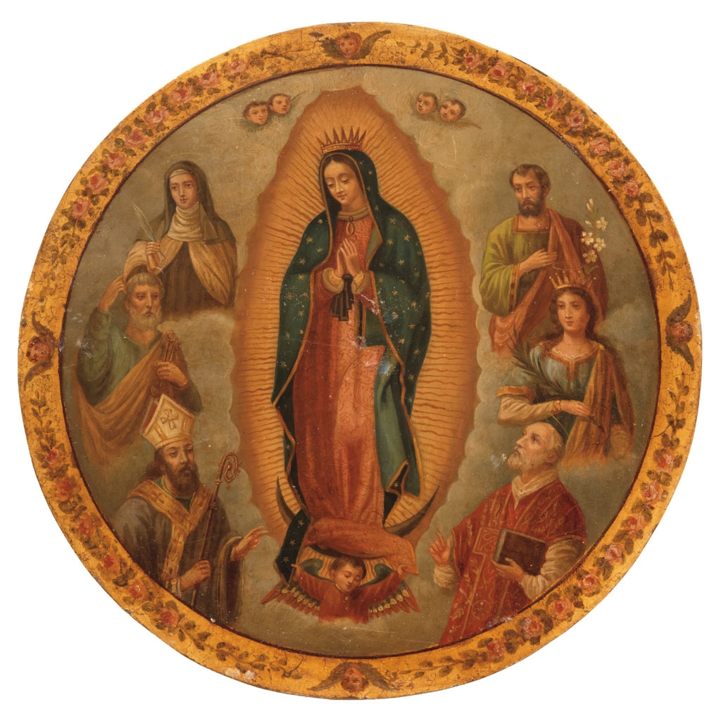 Mexican School, 19th Century | MEDALLÓN DE MONJA CON LA VIRGEN DE ...