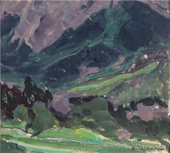 Artur Nikodem | Mountain in a Thunderstorm (1924) | MutualArt