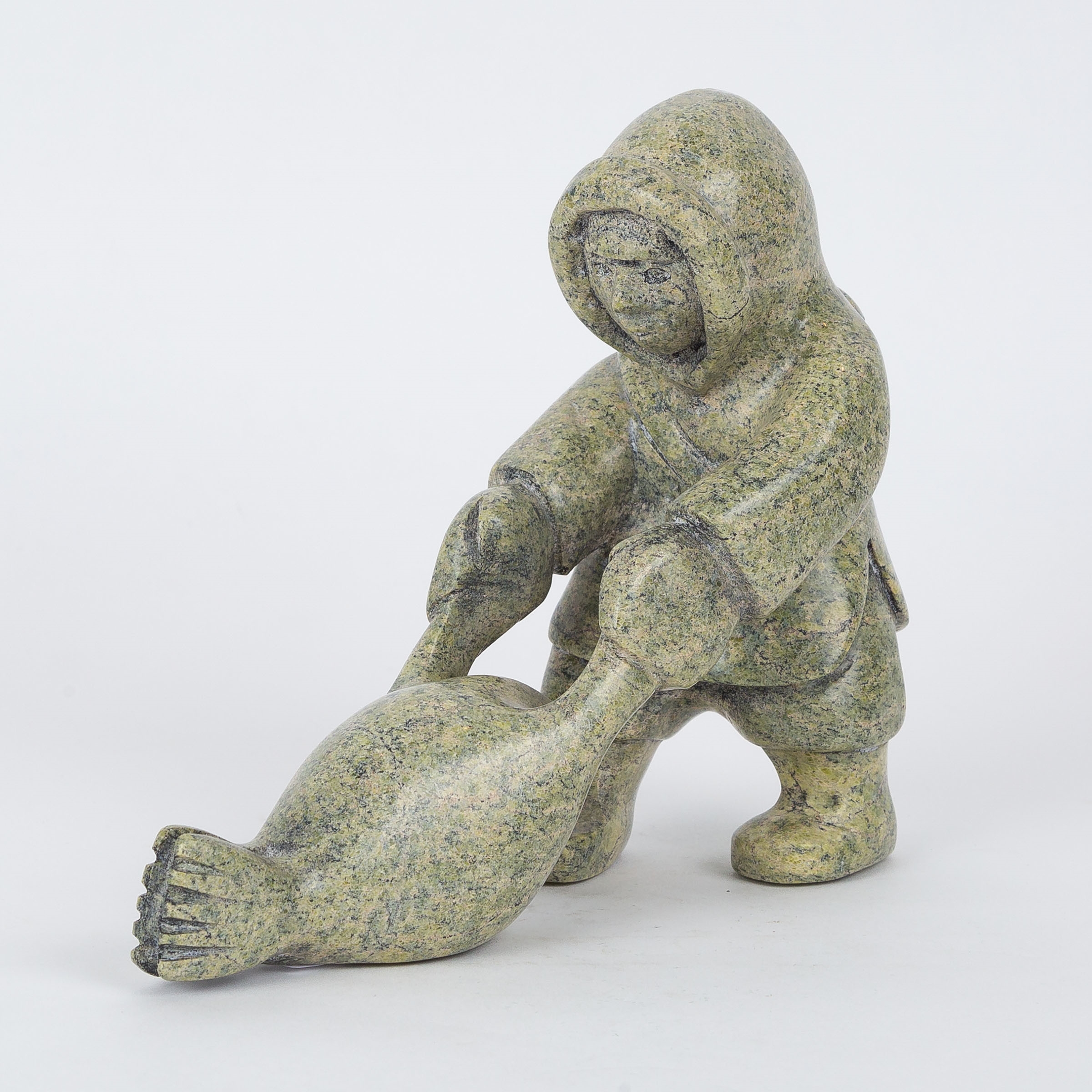 Ohito Ashoona | HUNTER HAULING SEAL | MutualArt