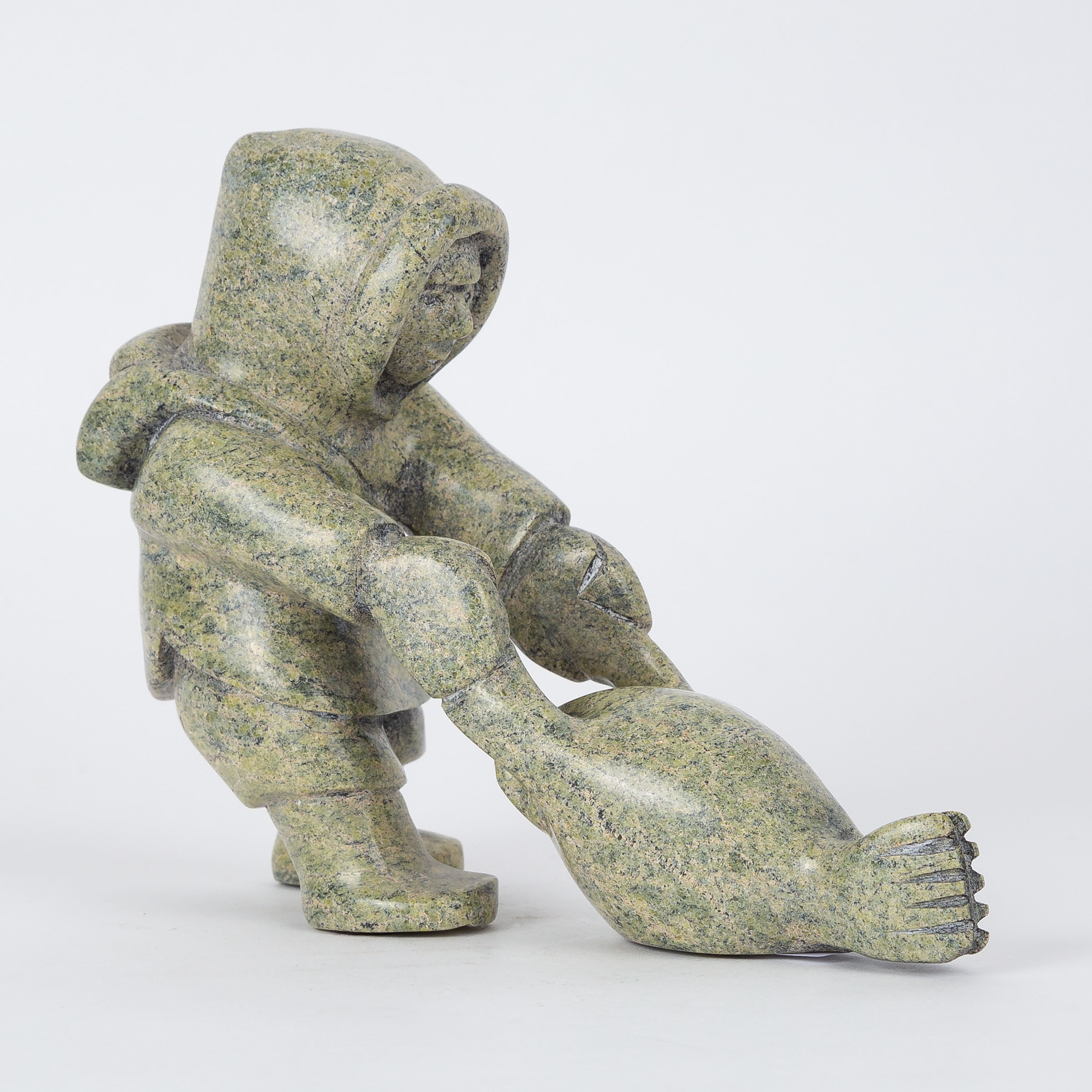 Ohito Ashoona | HUNTER HAULING SEAL | MutualArt