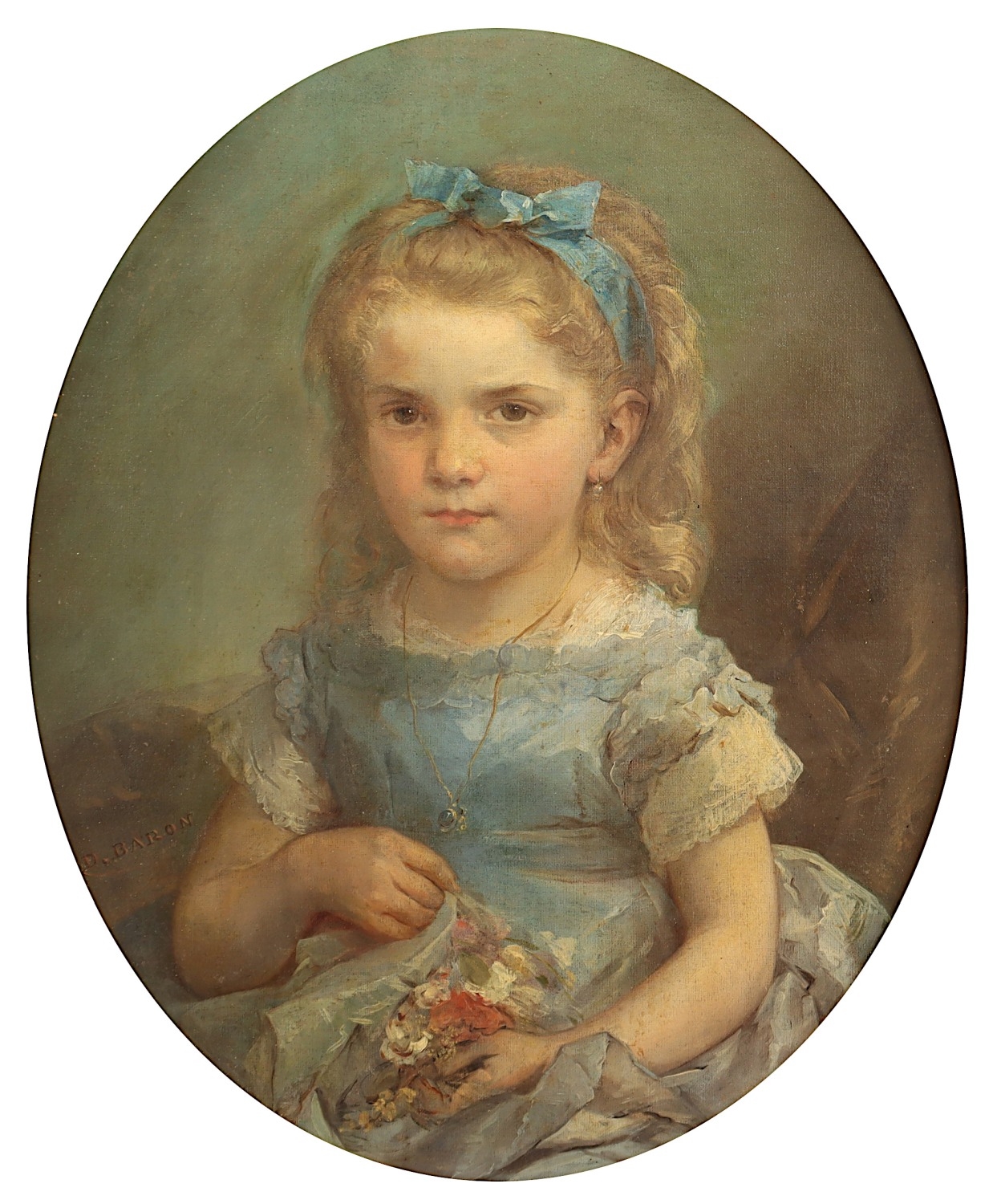 Dominique Baron | Portrait seiner Tochter Anne (1868) | MutualArt