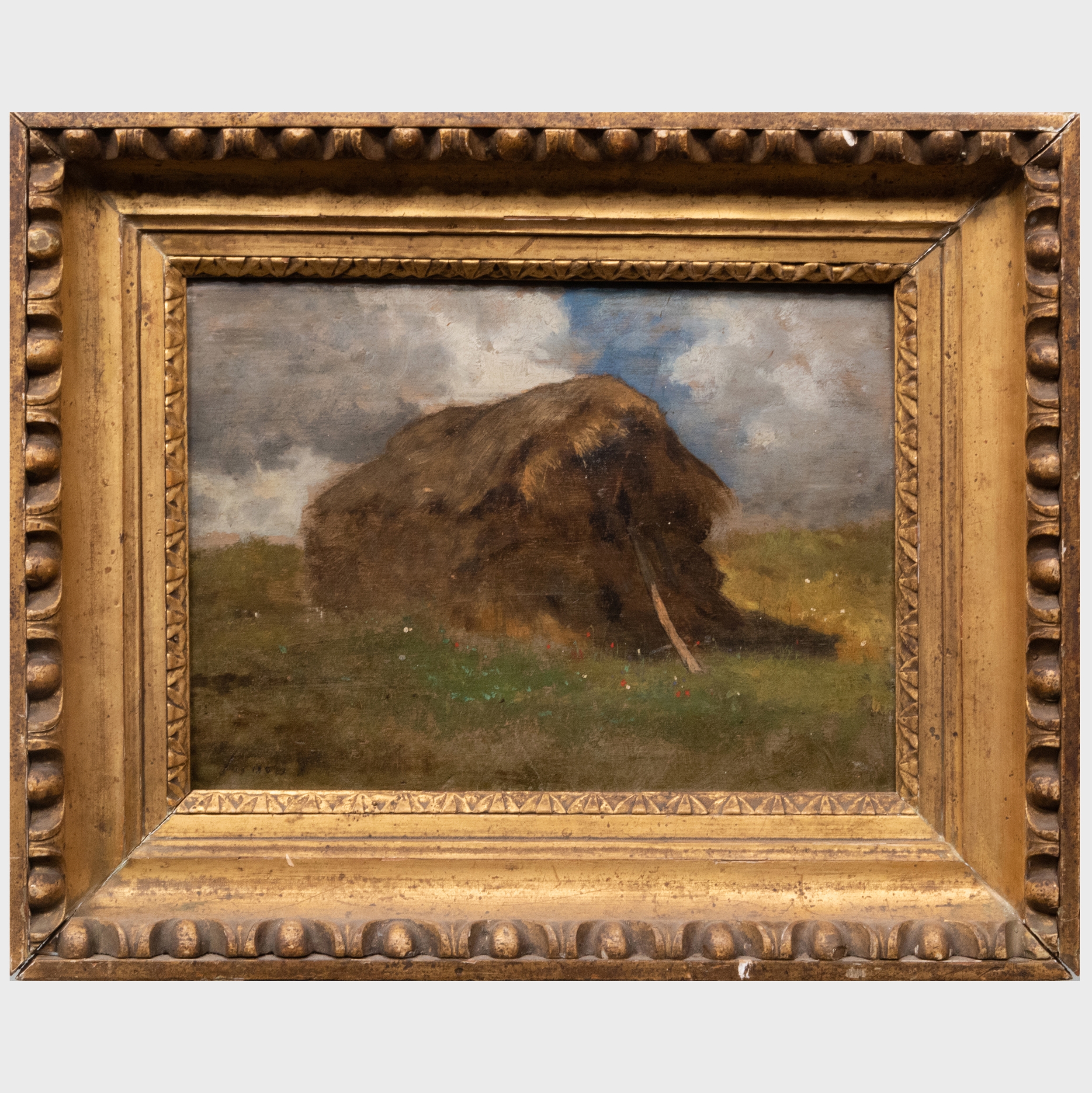 George Inness, Jr. | Landscape with Barn and Hay | MutualArt