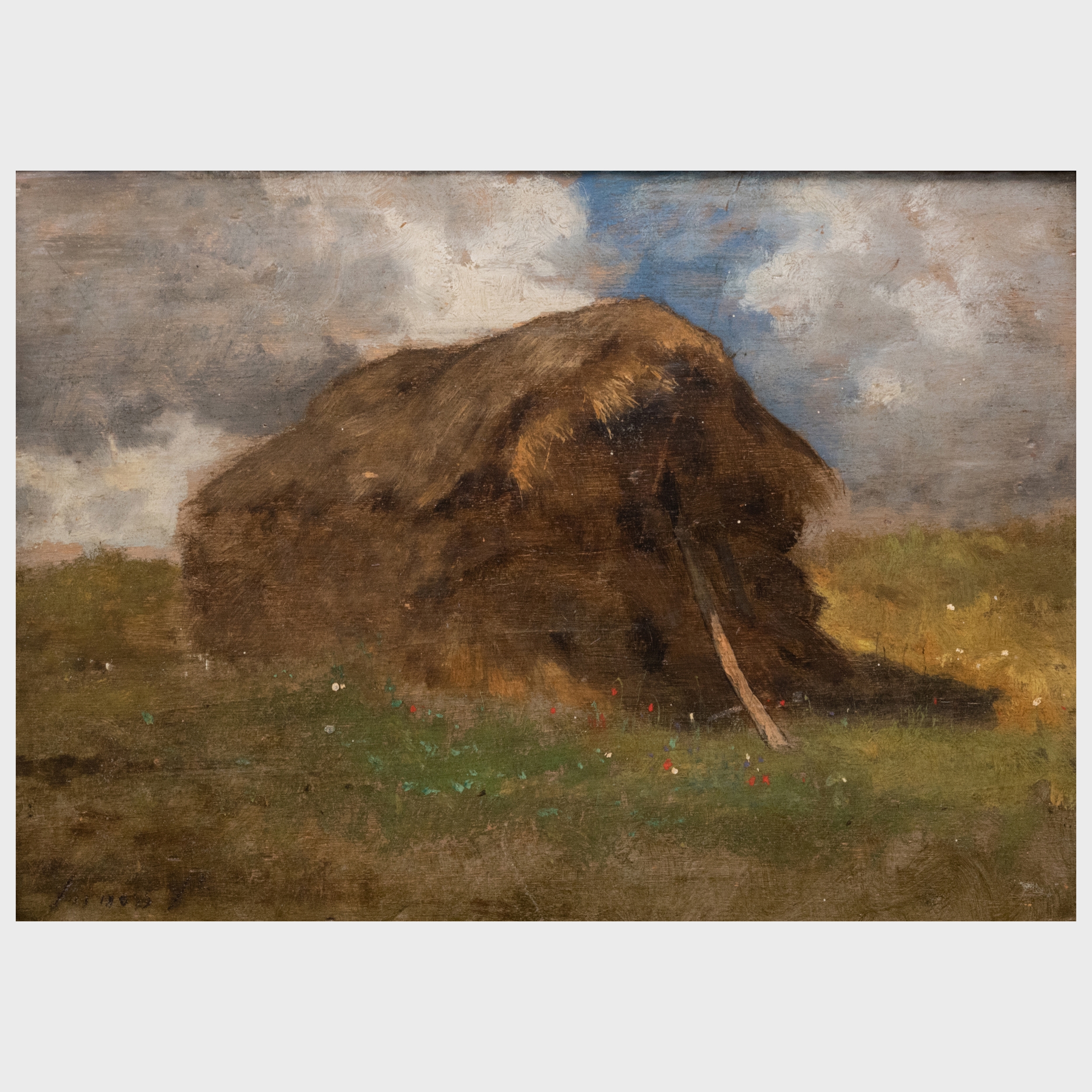 George Inness, Jr. | Landscape with Barn and Hay | MutualArt