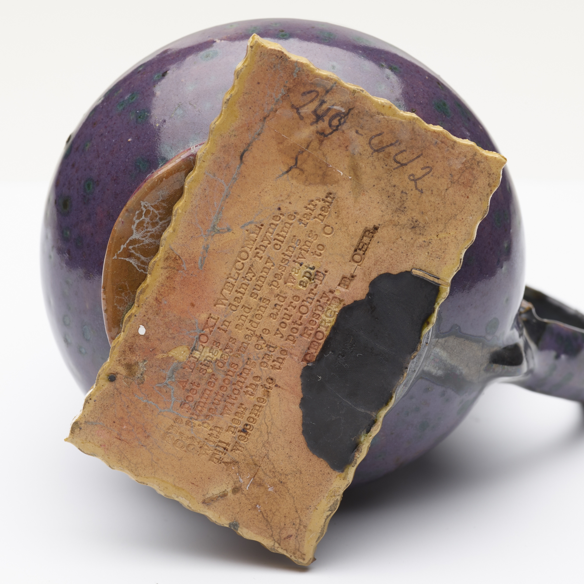 George Ohr | Rare poem mug (Circa 1900) | MutualArt