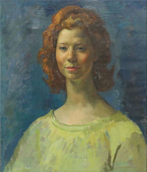 Lionel Ellis | (1903-1988) Portrait of a Woman in Yellow Blouse | MutualArt