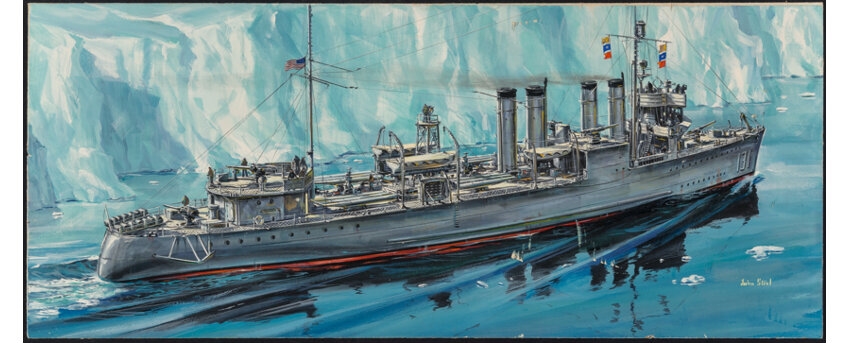 John Steel | USS Buchanan Model, Revel Model Kits boxart (Circa 1960 ...