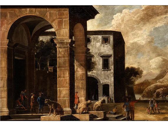 Viviano Codazzi | COUNTRY HOUSE WITH PORTICO AND HUT | MutualArt