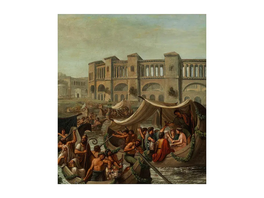 Roman School, 19th Century | THESEUS AND THE MARATHONIAN BULL | MutualArt